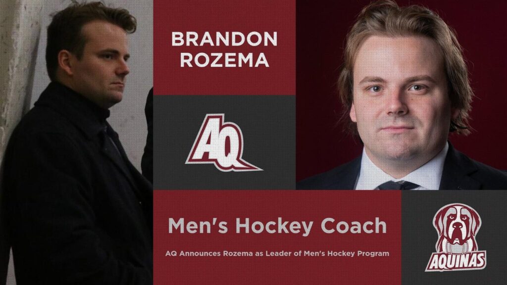 Aquinas Announces Brandon Rozema as Men’s Hockey Head Coach | American ...
