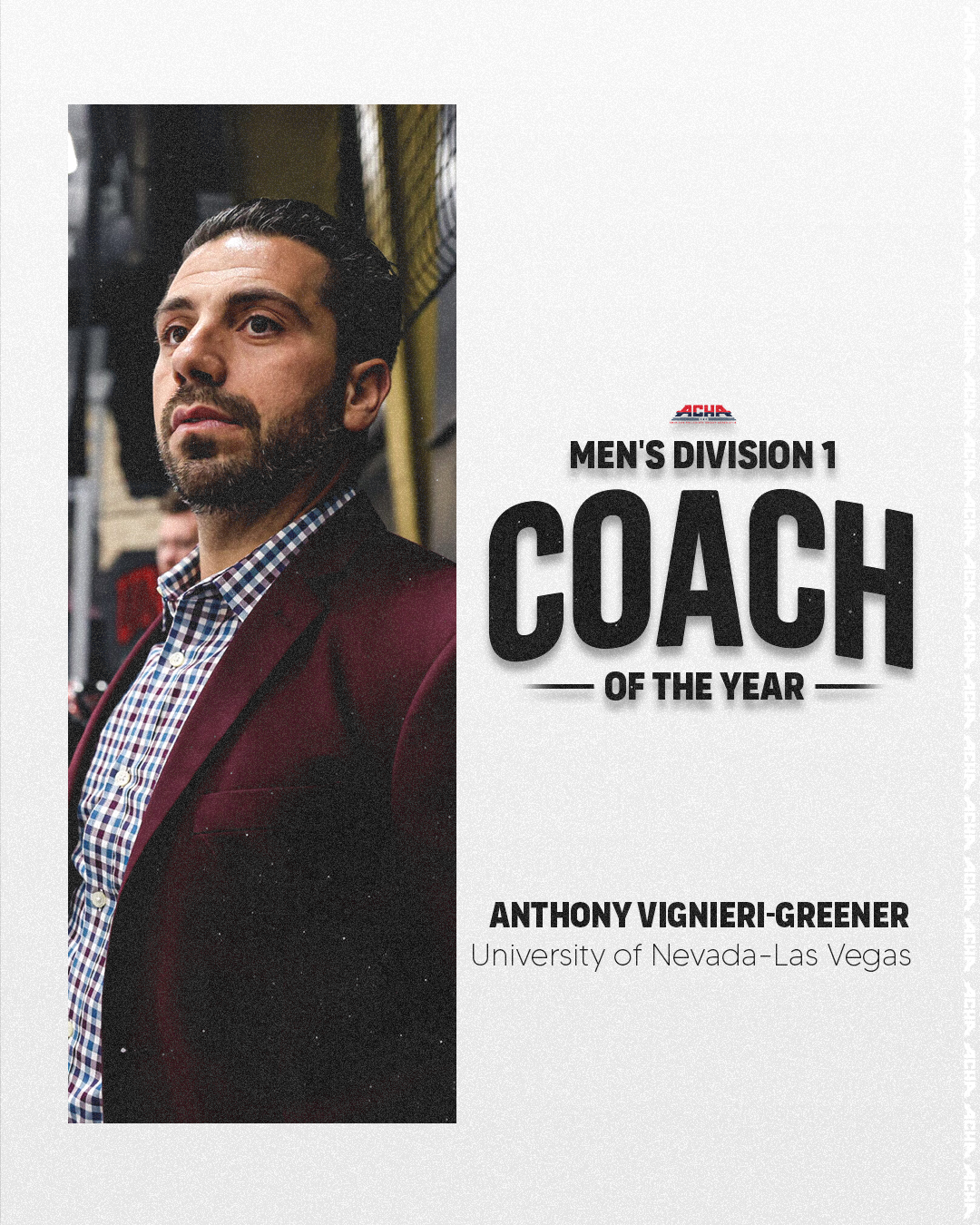 UNIVERSITY OF NEVADA-LAS VEGAS’ ANTHONY VIGNIERI-GREENER IS NAMED ACHA ...